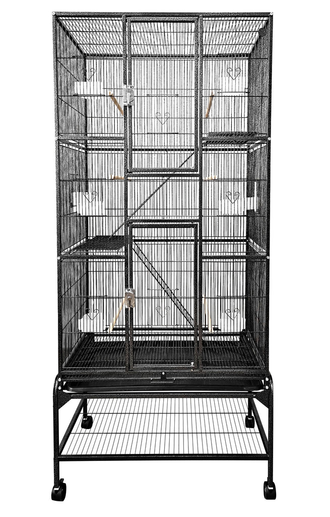 A&E Cage Co. 32"x18" Multi Level Flight Cage with Ladders
